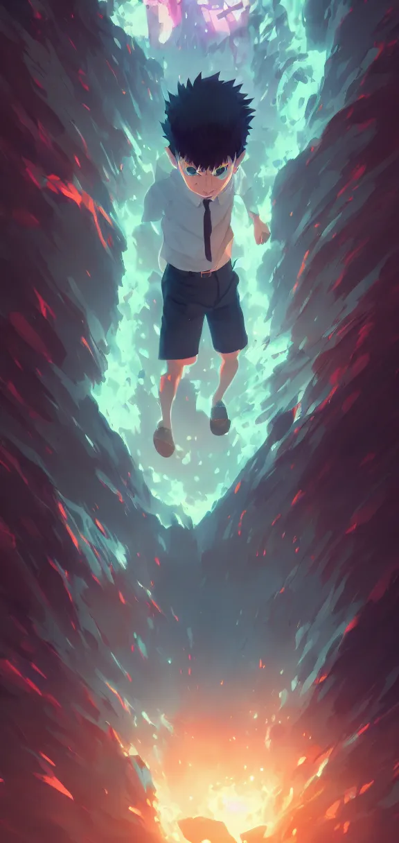 mob psycho wallpaper, by sylvain sarrailh, rossdraws, | Stable Diffusion