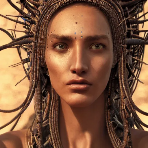 portrait of a stunningly beautiful alien tribal | Stable Diffusion ...