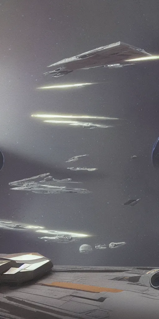 conceptual painting of a space cruiser landing on a | Stable Diffusion ...