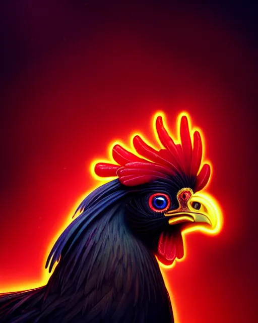 one singular portrait of a cute bioluminescent black | Stable Diffusion ...