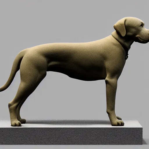 render of marble statue of thin labrador retriever, | Stable Diffusion ...