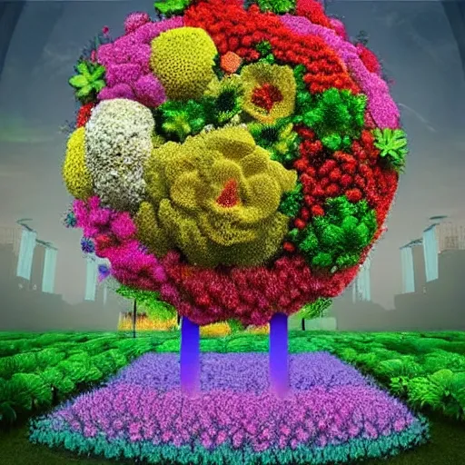 nuclear bomb made of flowers | Stable Diffusion | OpenArt