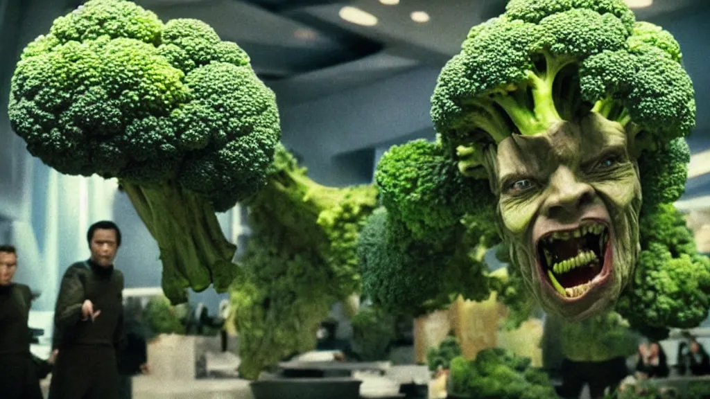 giant monster made of broccoli and sharp teeth eating | Stable ...