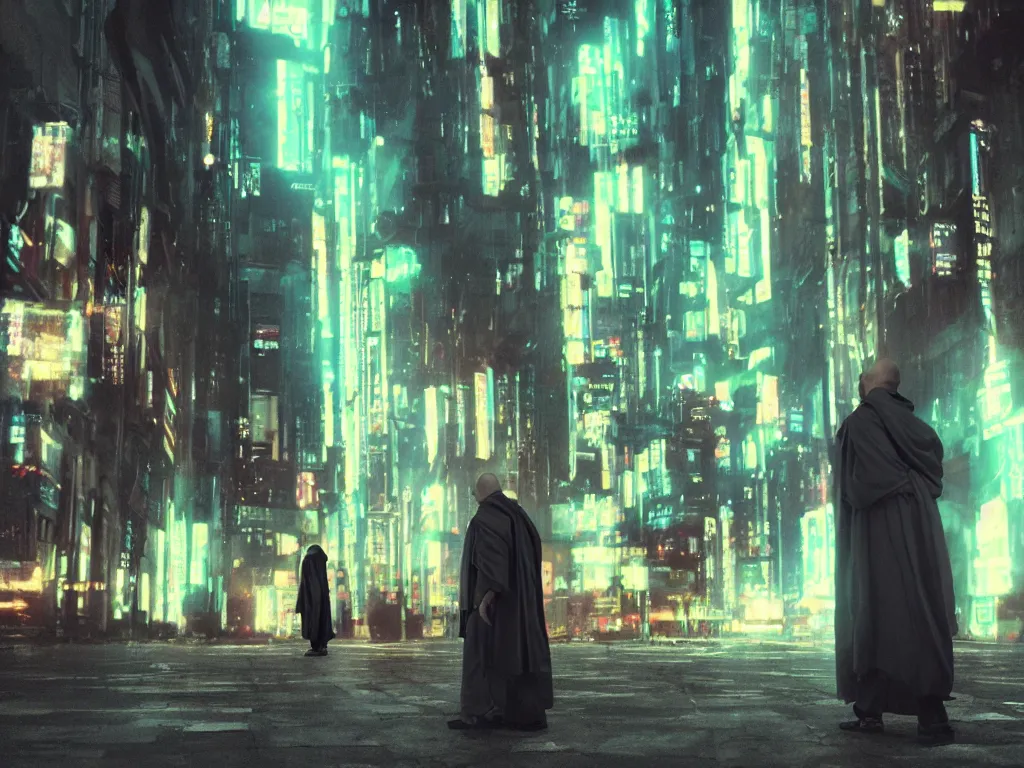 electric monks, robed, cathedral, special effects, | Stable Diffusion ...