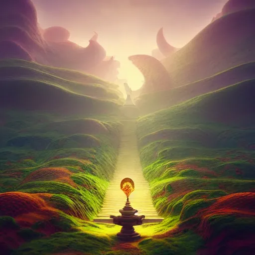 infinite final fantasy candyland landscape fall god | Stable Diffusion | OpenArt