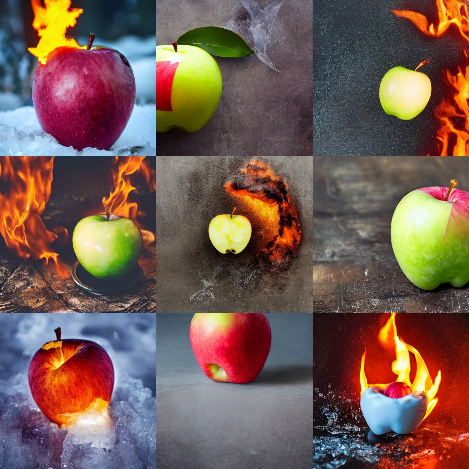 a frozen apple on fire | Stable Diffusion | OpenArt