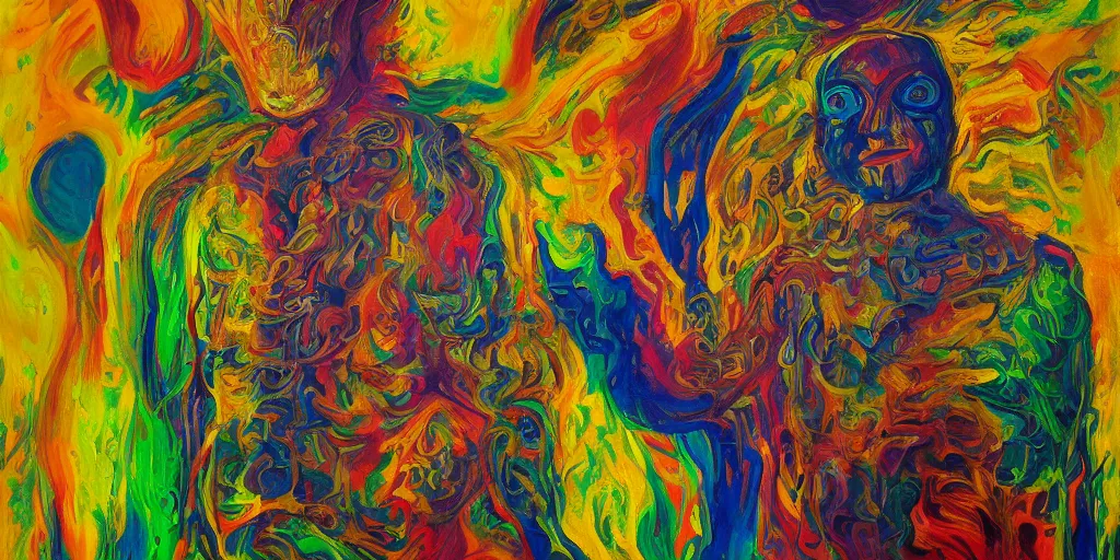 a surreal painting golden faceless man during and | Stable Diffusion ...