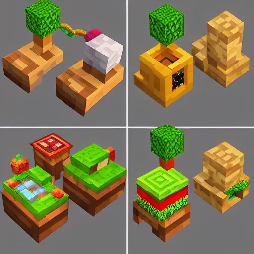 Continuation of my resource pack 3D foods! #Minecraft | Stable Diffusion