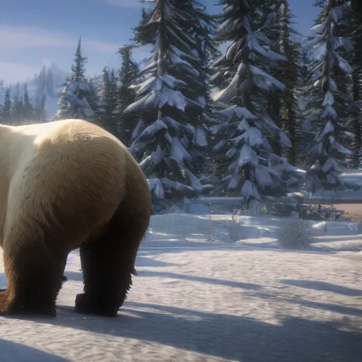 Polar Bear, from Red Dead Redemption 2 (2018 video | Stable Diffusion