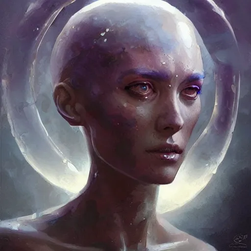 a hyperrealistic acrylic painting of a beautiful alien | Stable ...
