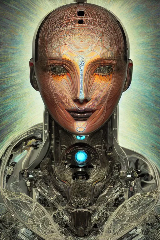 cinematic portrait of an AI Robot. Centered, uncut, | Stable Diffusion ...