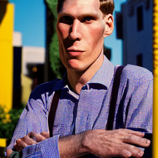 closeup portrait of Jerma in a Las vegas street, sus | Stable Diffusion