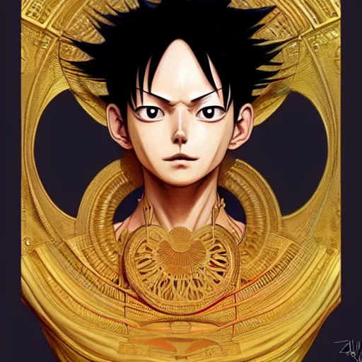 symmetry!! luffy, intricate, elegant, highly detailed, | Stable ...