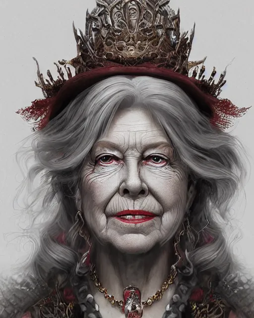 Queen Elisabeth as a hag witch, highly detailed face, | Stable ...