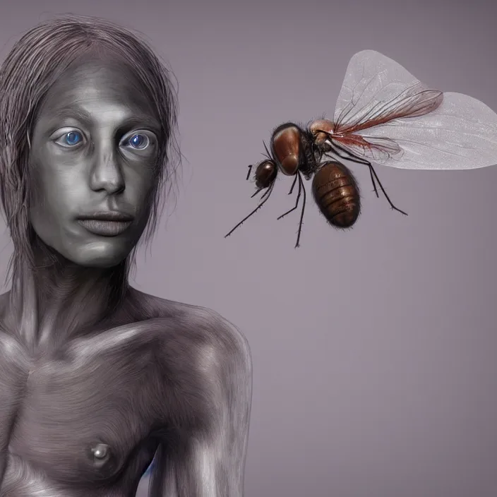 photorealistic hybrid of human and a fly | Stable Diffusion | OpenArt