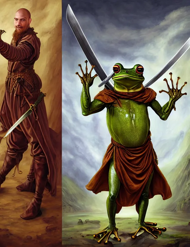 anthropomorphic bipedal frog that is dressed as a | Stable Diffusion ...