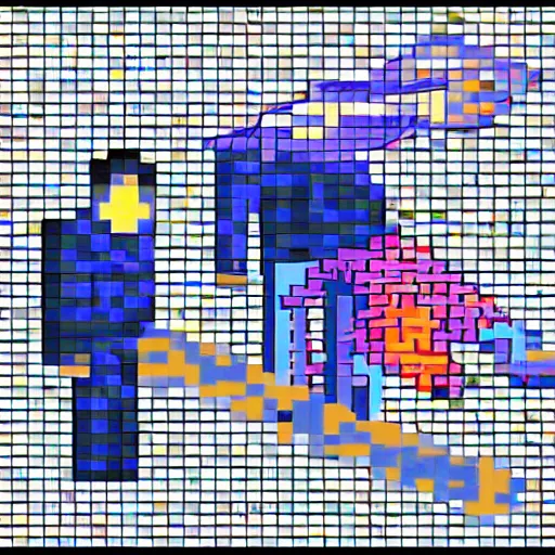 a man collapsing into pixelated anomaly | Stable Diffusion | OpenArt