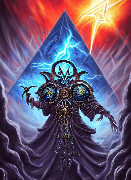 cultist wizard of tzeentch, evil warp energy, warp | Stable Diffusion ...