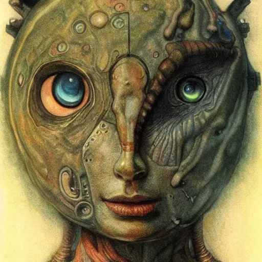 girl full body cyborg Polyphemus concept art with one | Stable ...