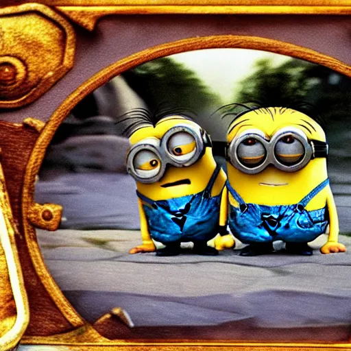 vhs screenshot of adorable minions at the battle of | Stable Diffusion ...