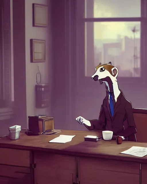 artstation scifi scene of a weasel in suits drinking | Stable Diffusion ...