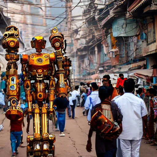 fantastic biomechanical humanoid mecha clocks walk | Stable Diffusion ...