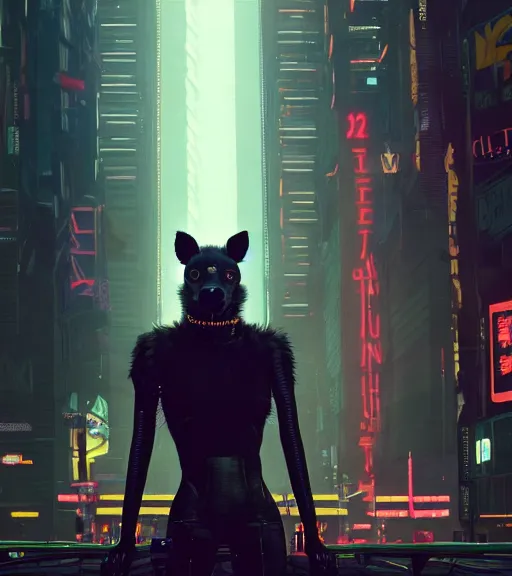 new york city portrait of sleek black tech furry | Stable Diffusion ...