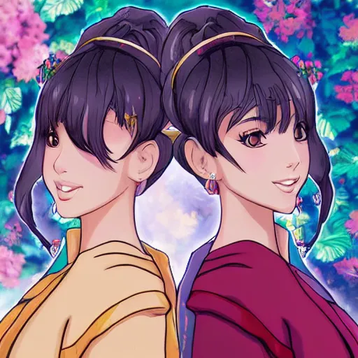 a scene of two beautiful queens facing each other in | Stable Diffusion ...