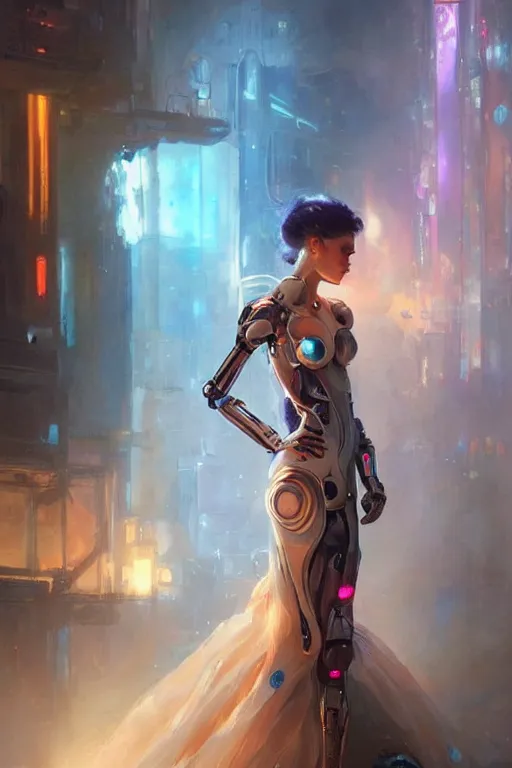 cyberpunk beautiful robot girl, body armor, flowing | Stable Diffusion ...