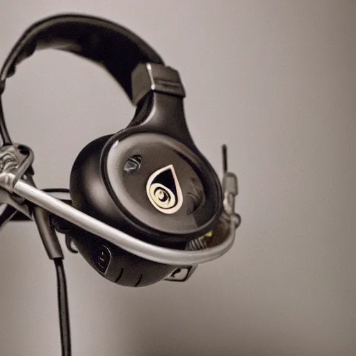 A photograph of a bird wearing headphones and speaking | Stable ...