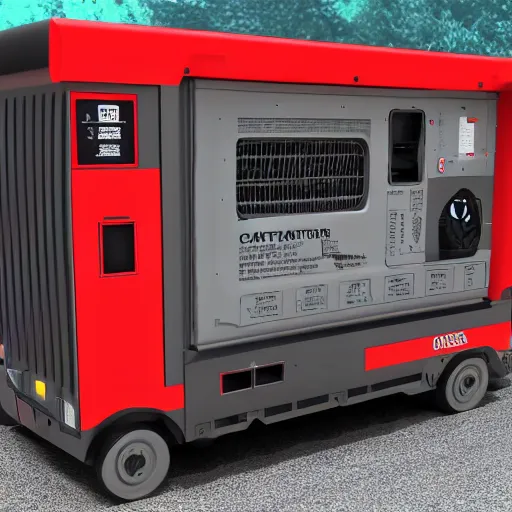 highly detailed 2 mw cat diesel generator, 2 4 vdc | Stable Diffusion ...