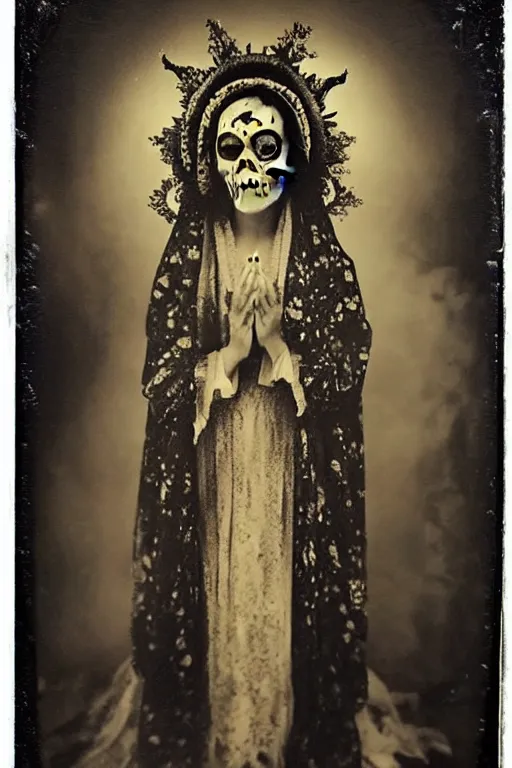 tintype 1 9 3 0's virgin mary dia de muertos dress and | Stable ...