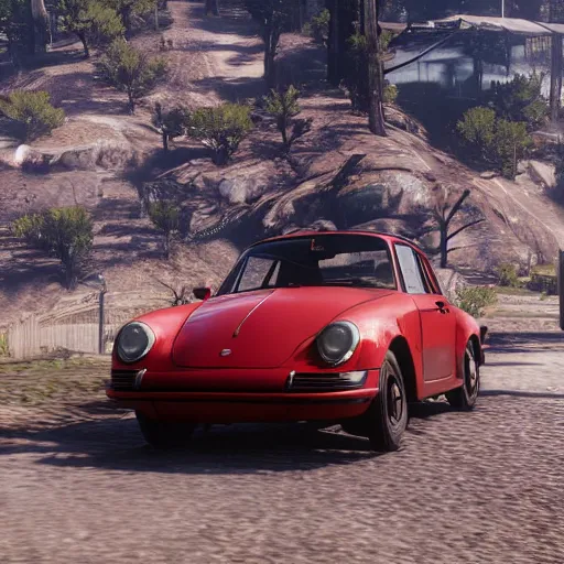 A Porsche in Red Dead Redemption 2 | Stable Diffusion | OpenArt