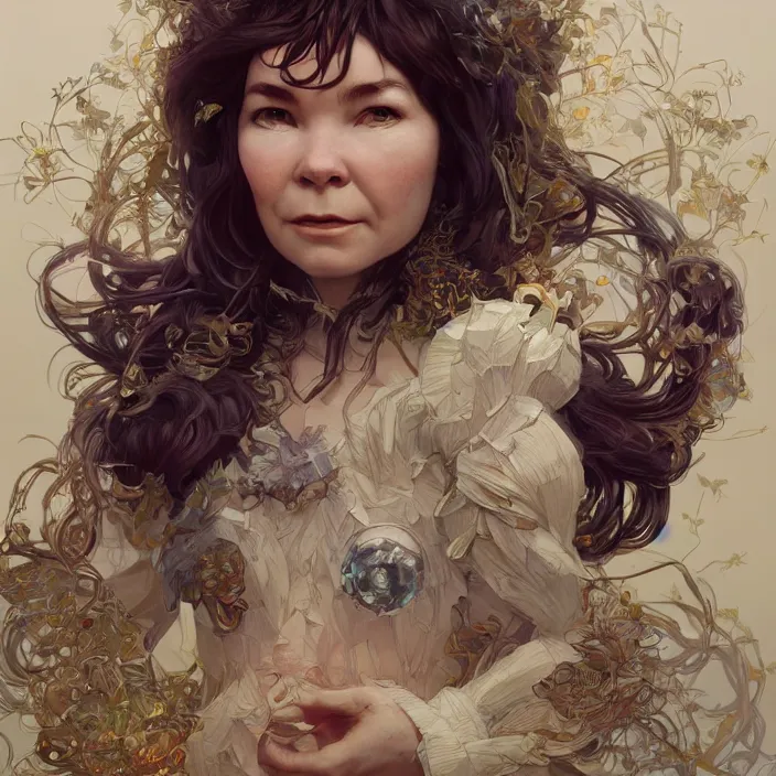 bjork, intricate, highly detailed, digital painting, | Stable Diffusion ...