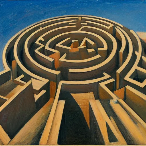 first - person view of a start concrete maze with | Stable Diffusion ...