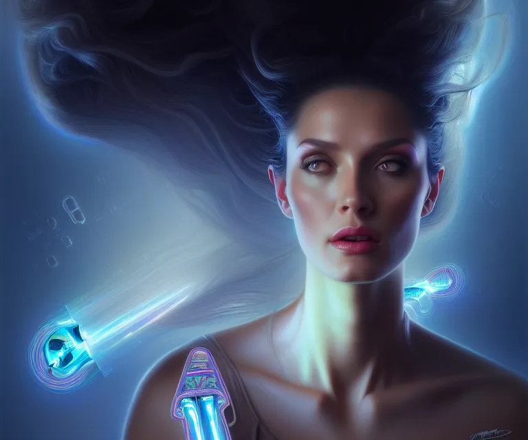 beauty woman with detailed faces, in holograms of | Stable Diffusion | OpenArt