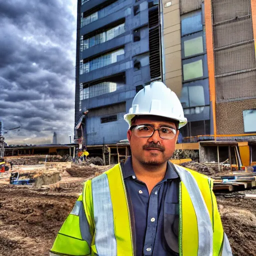 civil engineer in front of building under | Stable Diffusion