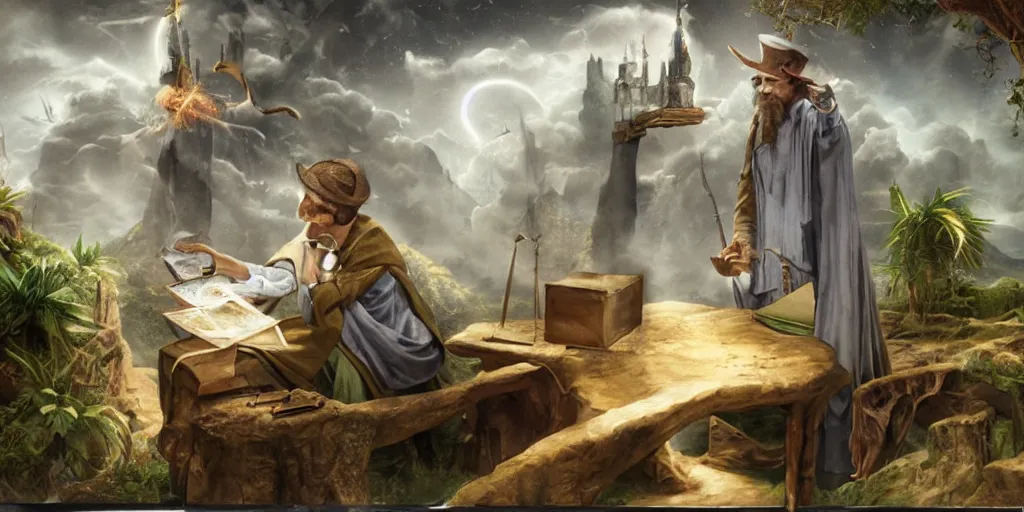 accountant examining the mysteries of tarot magic | Stable Diffusion ...