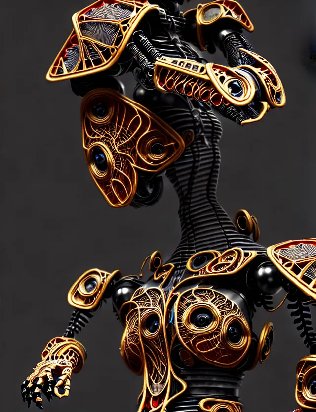 complex 3 d render of a beautiful porcelain robot - | Stable Diffusion ...