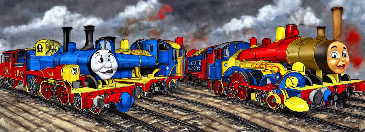 locomotive, steam engine space ship, thomas the tank | Stable Diffusion ...