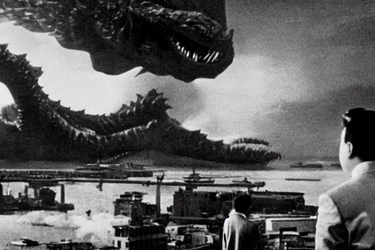 a filmstill of Kim Jong-il looking at Starro Kaiju | Stable Diffusion ...