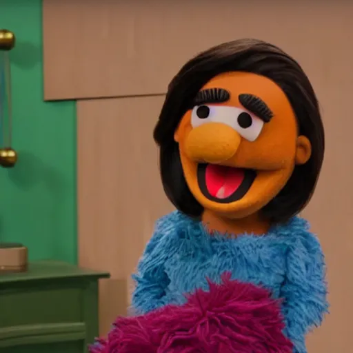angry, kim kardashian as a muppet in sesame street, 8k | Stable ...