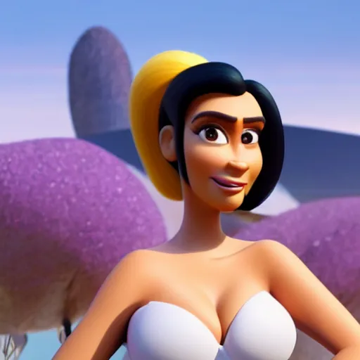 kim kardashian as seen in pixar animated movie 4k | Stable Diffusion