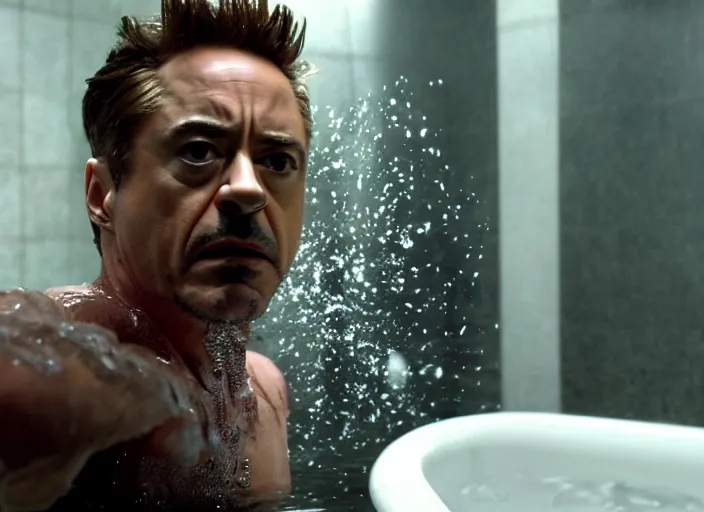 film still of Robert Downey Jr as Cobb falling into a | Stable ...