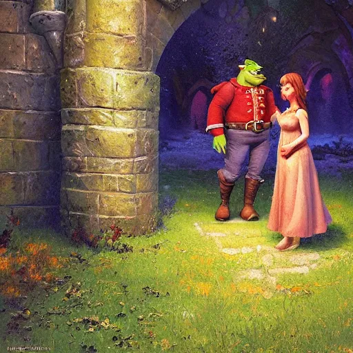 Beautiful romantic impressionist oil painting of Shrek | Stable ...