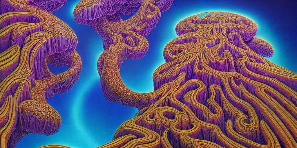 cinematic view of a dmt island paradise filled with | Stable Diffusion