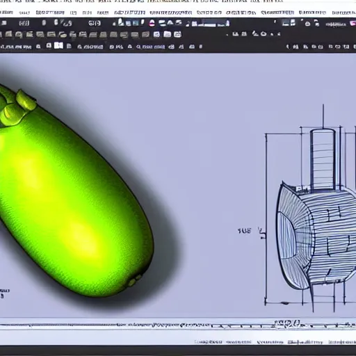 cad drawing of a pickle, engineering, highly detailed, | Stable ...