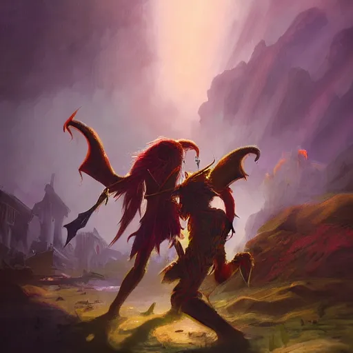 goblin attacking an elf from behind, beautiful | Stable Diffusion | OpenArt