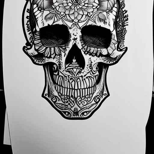 tattoo flash sheet. skull art | Stable Diffusion | OpenArt