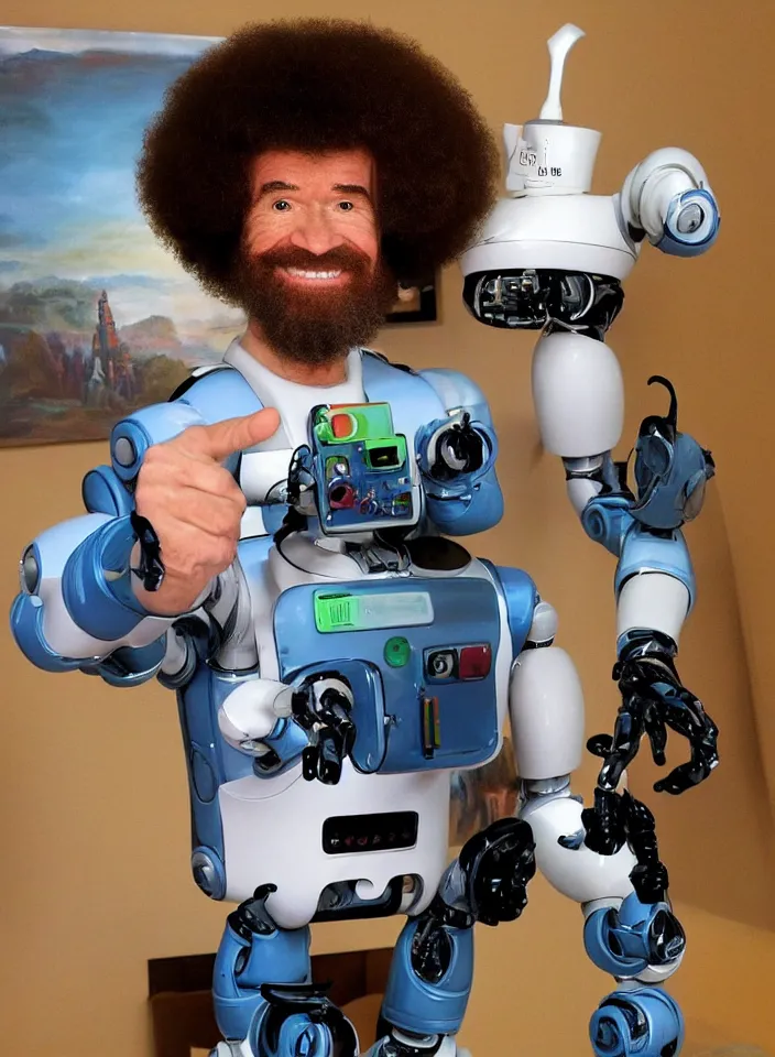 Robot Bob Ross | Stable Diffusion